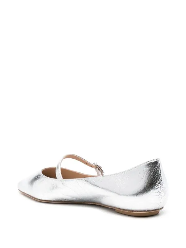 STUART WEITZMAN Emilia Leather Ballerina Shoes