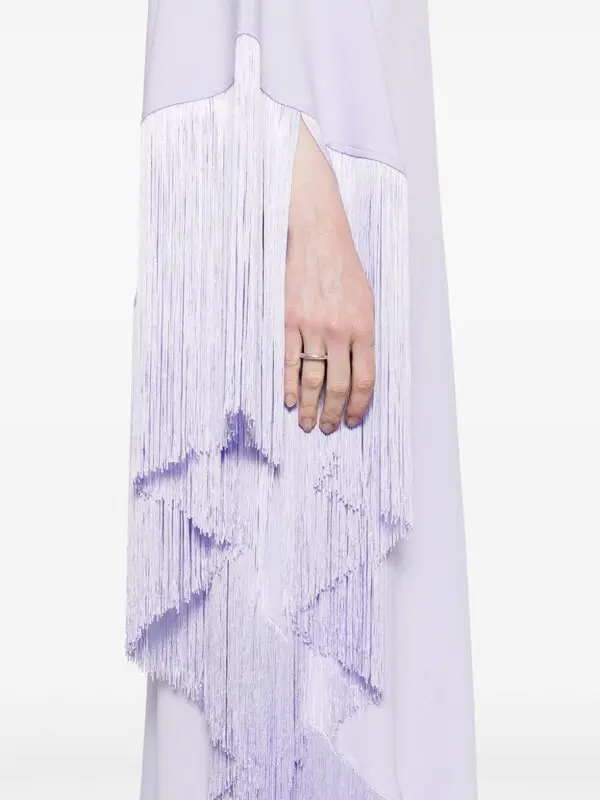 TALLER MARMO Spritz Fringed Maxi Dress - Purple