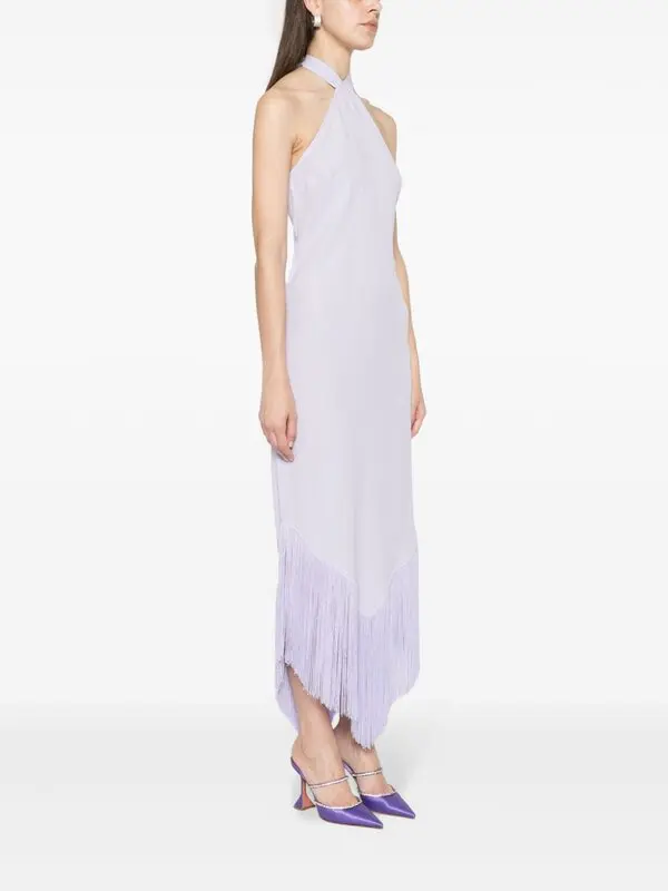 TALLER MARMO Halterneck Fringed Maxi Dress