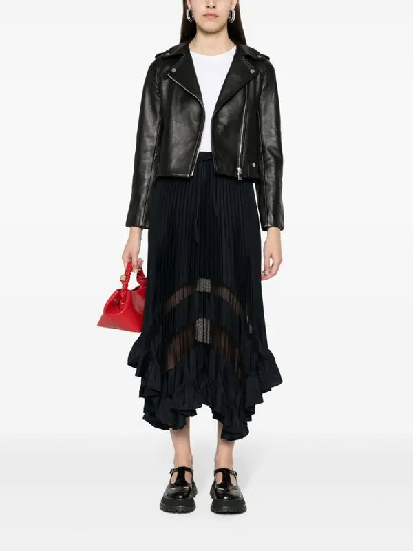 Claudie Pierlot Leather Biker Jacket