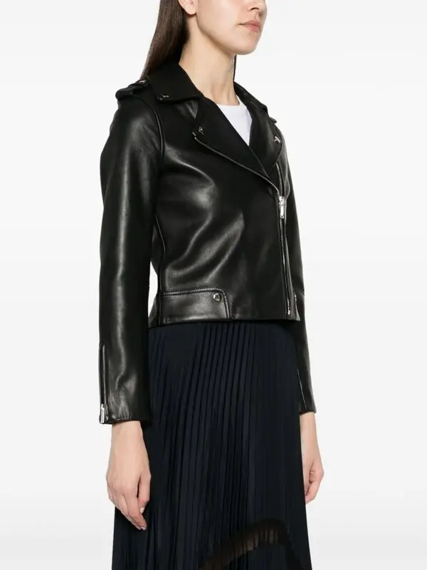 Claudie Pierlot Leather Biker Jacket