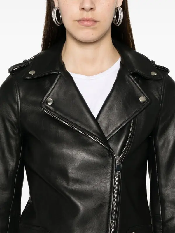 Claudie Pierlot Leather Biker Jacket