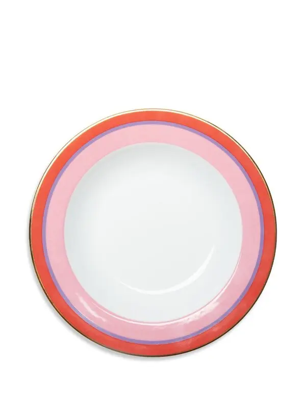 La DoubleJ Rainbow Soup Plates - Pink
