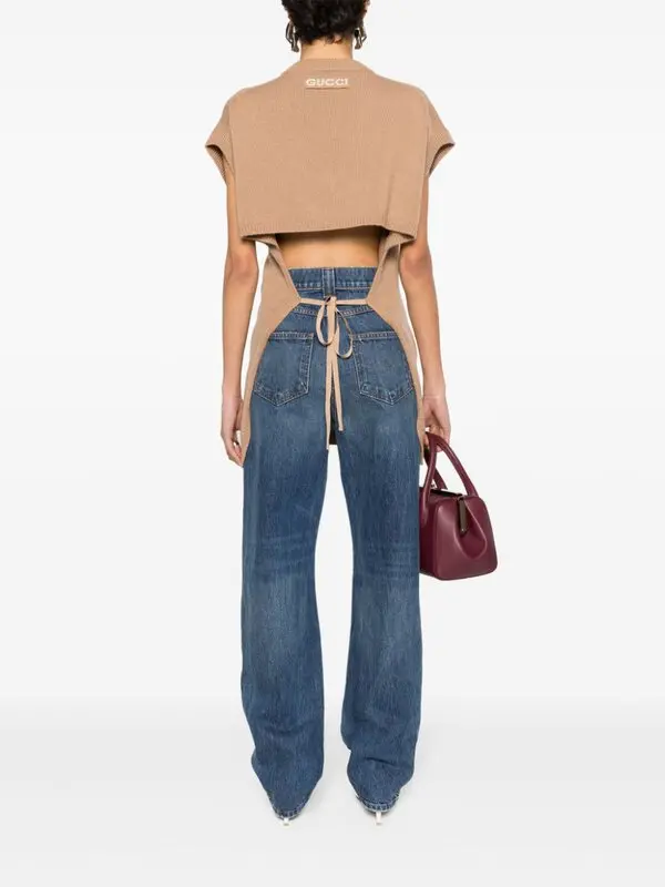 Gucci Open-back Cashmere Top
