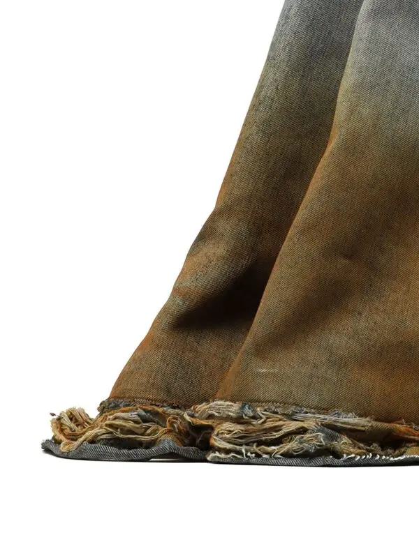 Rick Owens Two-tone Denim Boots