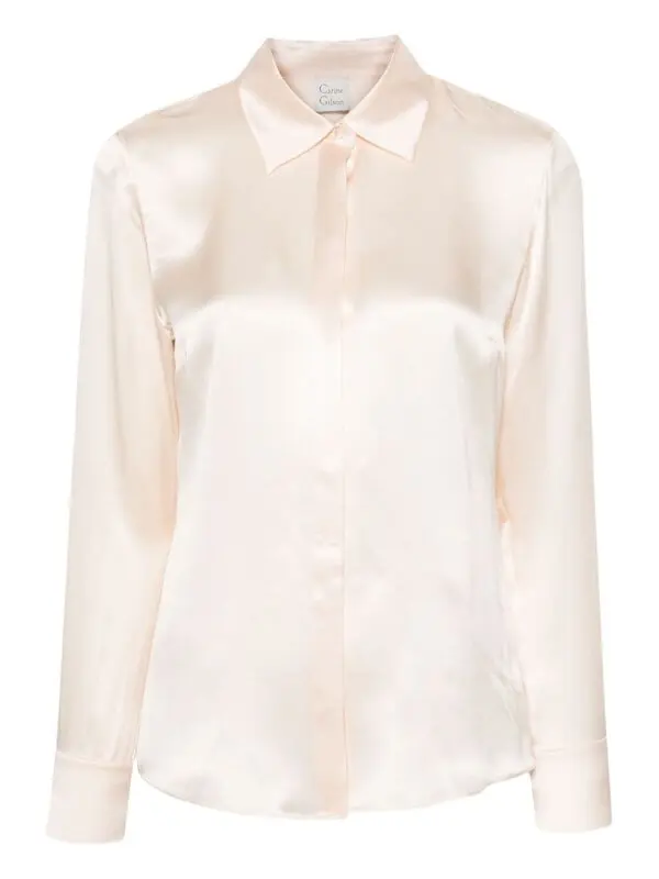 Carine Gilson Long-sleeve Silk Pyjama Top - Pink