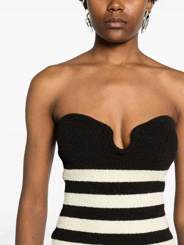 Nanushka Zessa Striped Tube Top In Neutrals - 50% Off | Editorialist