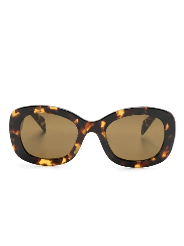 Prada Logo-embossed Sunglasses - Brown