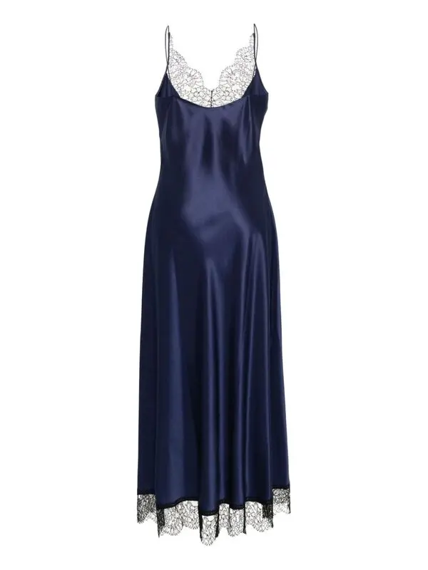 Carine Gilson Lace-detail Silk Nightdress