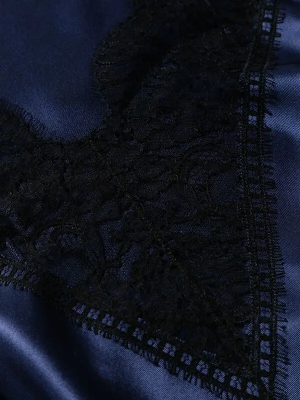 Carine Gilson Lace-detail Silk Nightdress