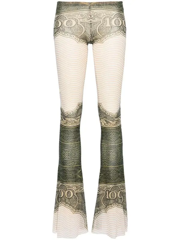 JEAN PAUL GAULTIER Cartouche Flared Trousers