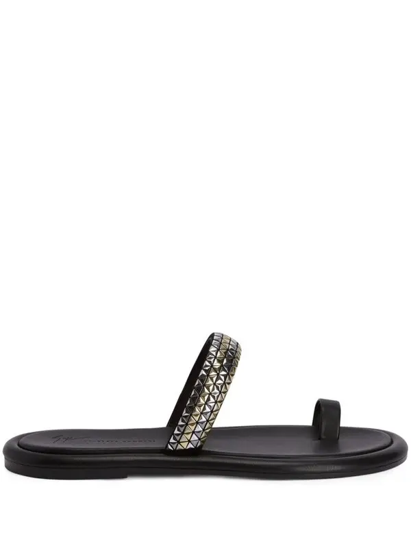 GIUSEPPE ZANOTTI Studded Toe-loop Sandals