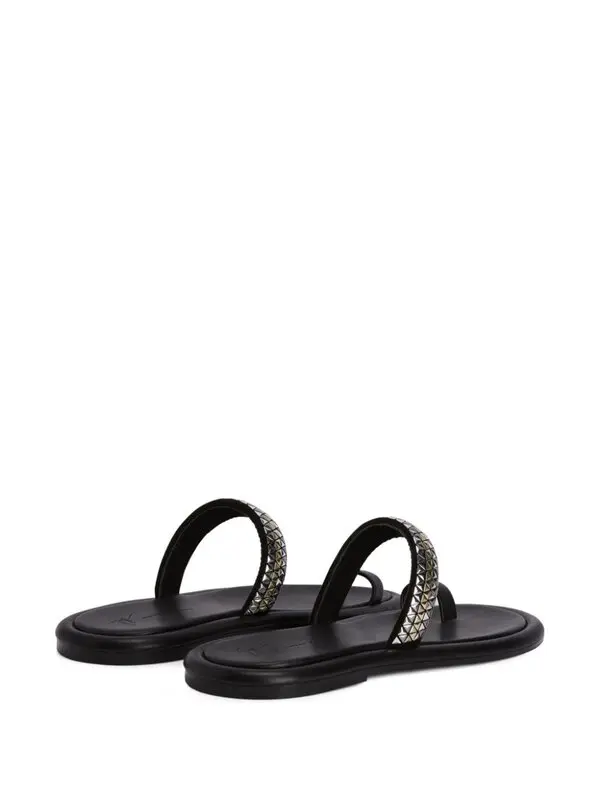 GIUSEPPE ZANOTTI Studded Toe-loop Sandals