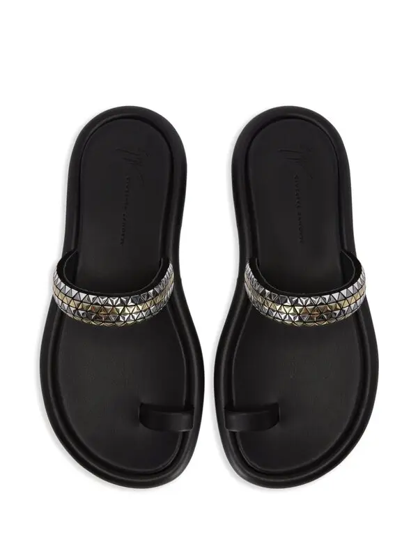 GIUSEPPE ZANOTTI Studded Toe-loop Sandals