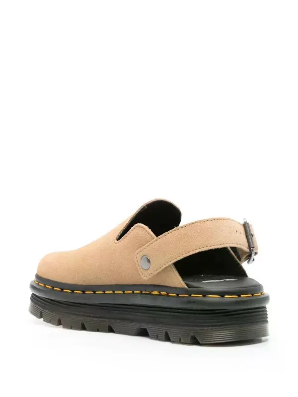 Dr. Martens Zebzag Suede Clogs - Brown
