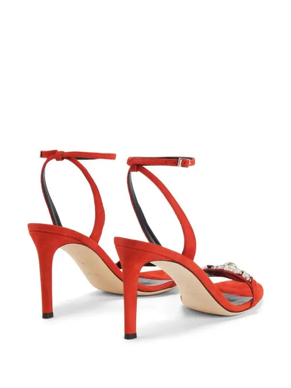 GIUSEPPE ZANOTTI 85mm Thais Crystal-embellished Suede Sandals