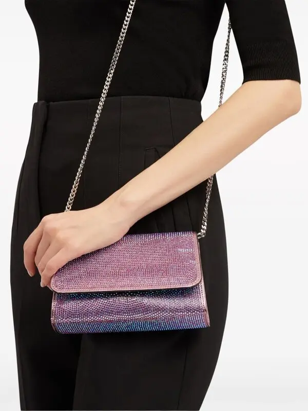 GIUSEPPE ZANOTTI Mini Idha Rhinestone-embellished Bag - Purple