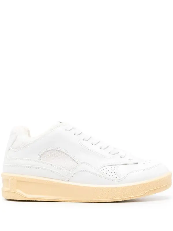 JIL SANDER Panelled Logo Sneakers - White