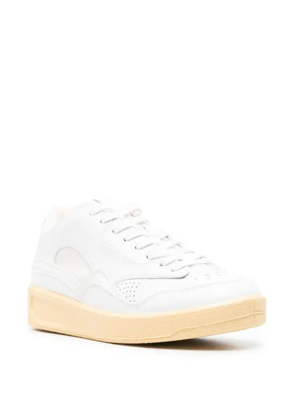 JIL SANDER Panelled Logo Sneakers - White
