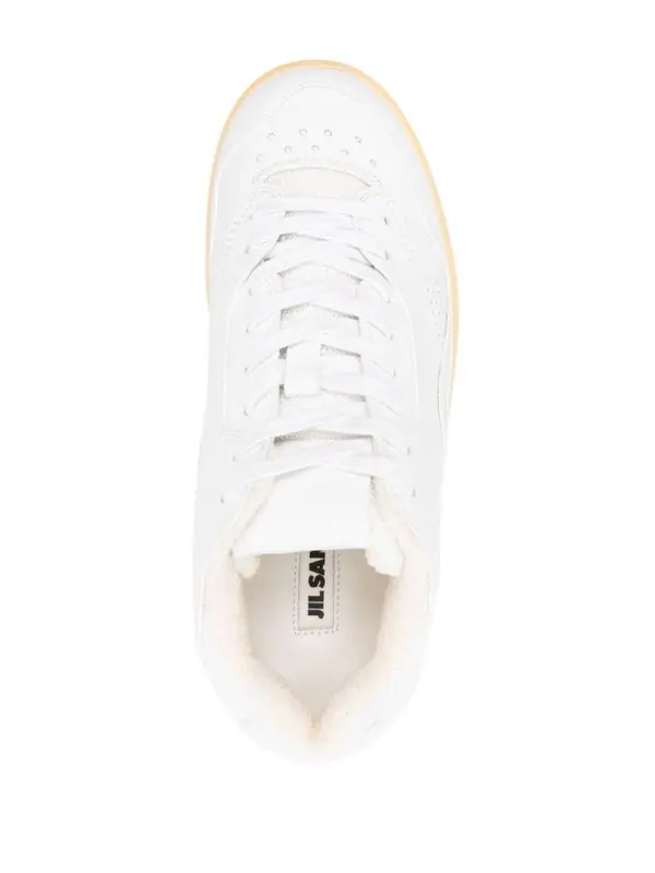 JIL SANDER Panelled Logo Sneakers - White