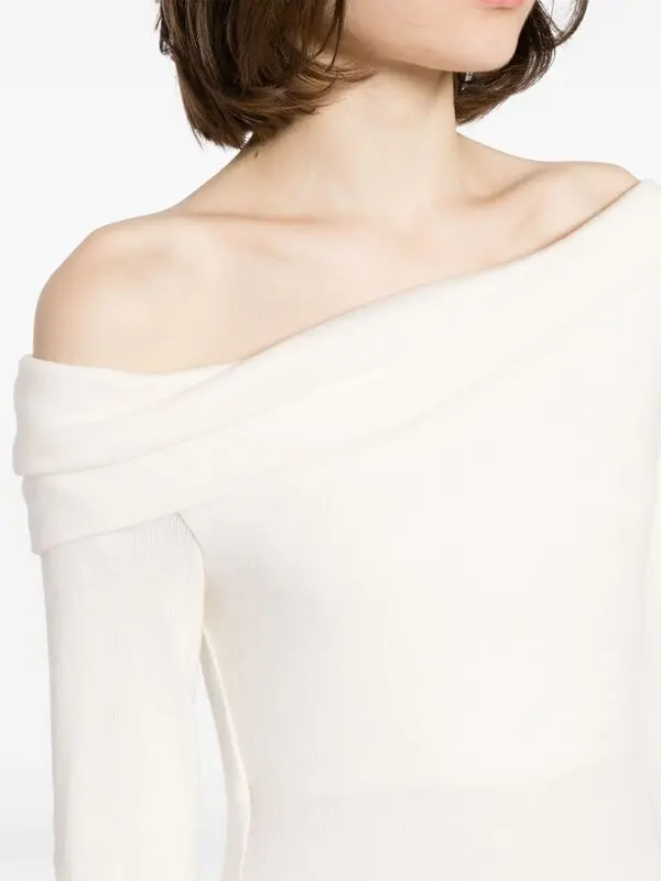 REFORMATION Elio Off-shoulder Top - Neutrals
