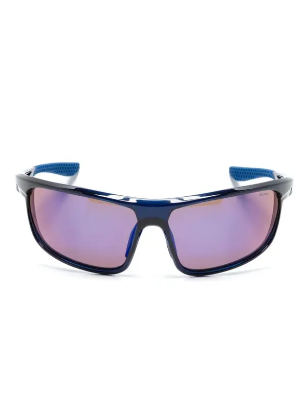Nike Windtrack Run E Rectangle-frame Sunglasses - Blue