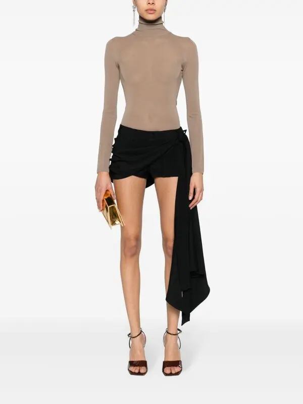 MUGLER Scarf-detail Mini Shorts
