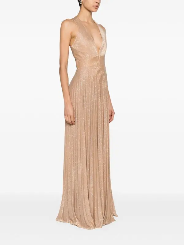 NISSA Glittery Plissé Gown