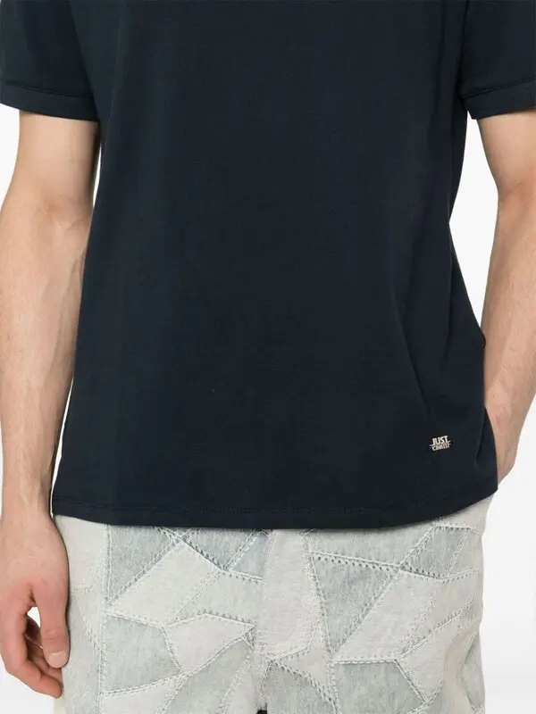Just Cavalli Piqué-weave Polo Shirt - Blue