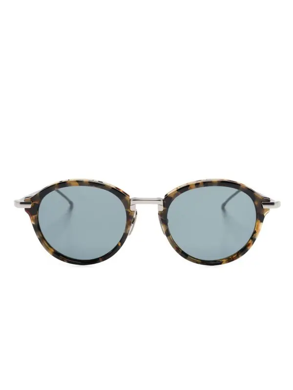 Thom Browne Tortoiseshell Round-frame Sunglasses - Brown