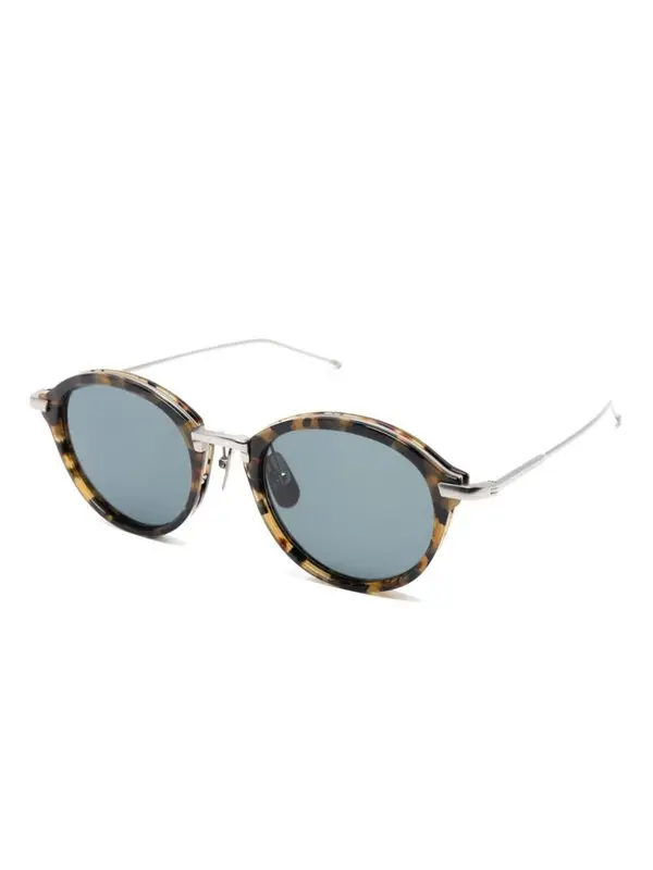 Thom Browne Tortoiseshell Round-frame Sunglasses - Brown