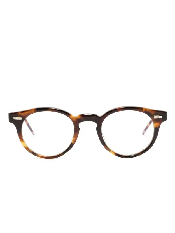 Thom Browne Round-frame Glasses - Brown