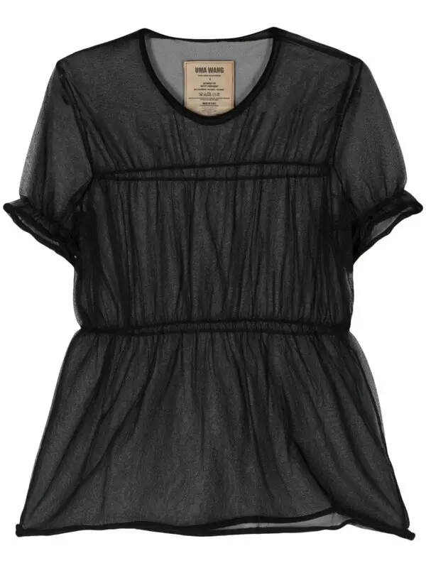 UMA WANG Seam-detail Sheer Blouse