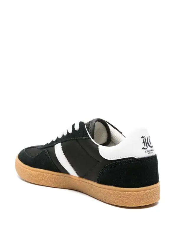 Just Cavalli Panelled Leather Lace-up Sneakers