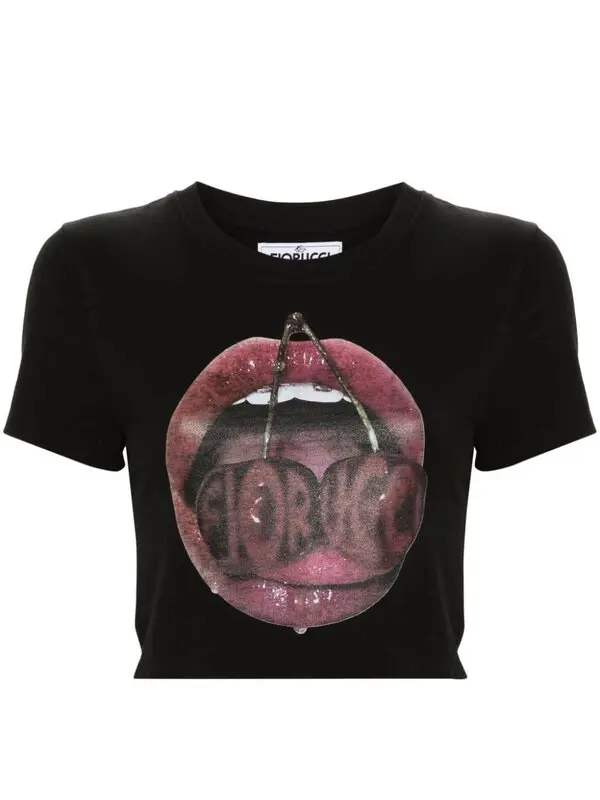 Fiorucci Graphic-print Cropped T-shirt