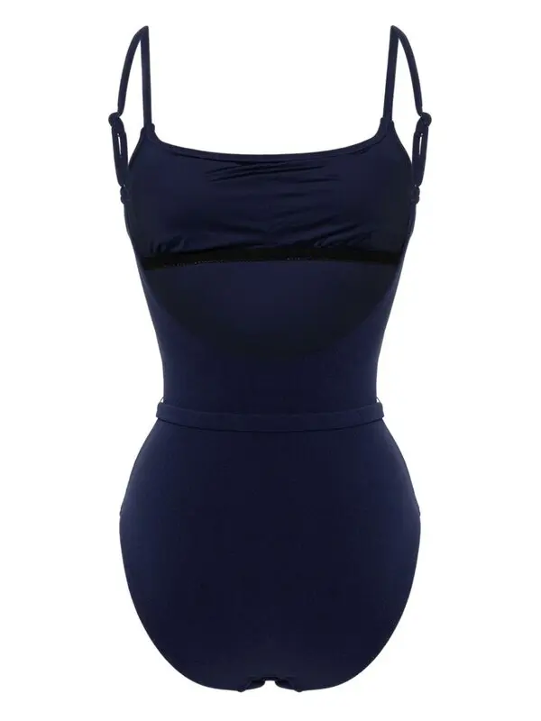 Polo Ralph Lauren Terry-cloth Belted Swimsuit - Blue