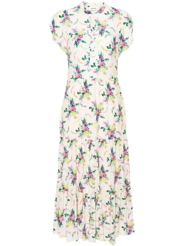 Zadig&Voltaire Razy Floral-print Midi Dress