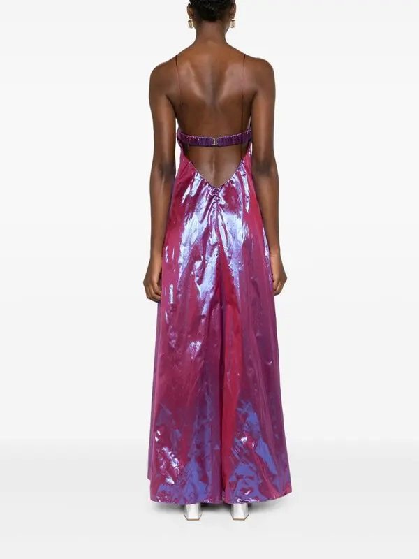 FORTE_FORTE Sweetheart-neck Lamé Gown - Blue