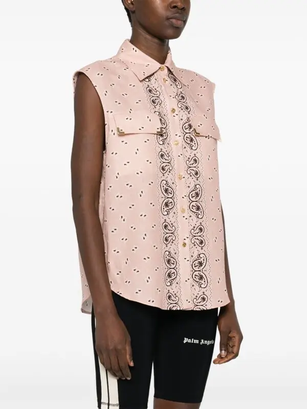 Palm Angels Paisley-print Sleeveless Shirt