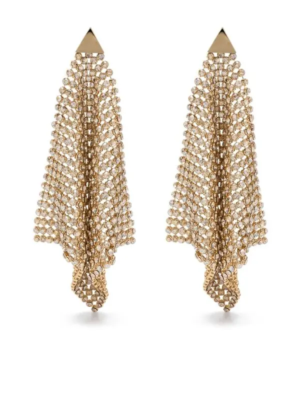 Rabanne Crystal-embellished Drop Earrings - Gold