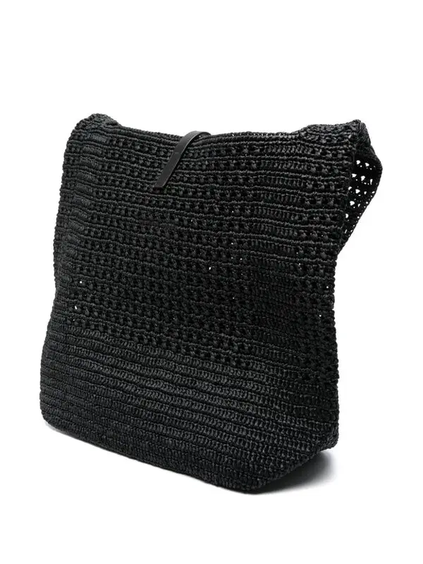 Saint Laurent Medium Les 5 À 7 Raffia Shoulder Bag