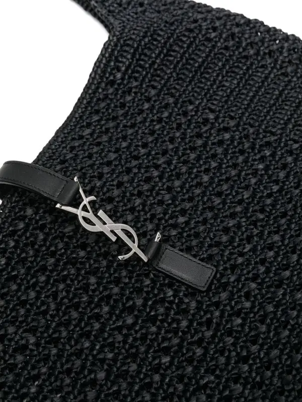 Saint Laurent Medium Les 5 À 7 Raffia Shoulder Bag