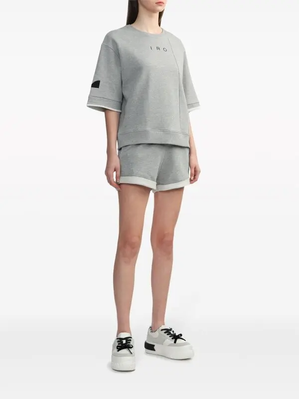 IRO PARIS Emmy Organic-cotton Mini Shorts - Grey