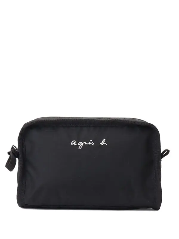 AGNÈS B. Logo-embroidered Zip Pouch