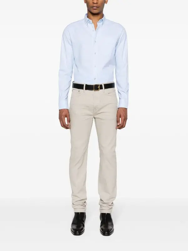 TOM FORD Button-down Collar Cotton Shirt
