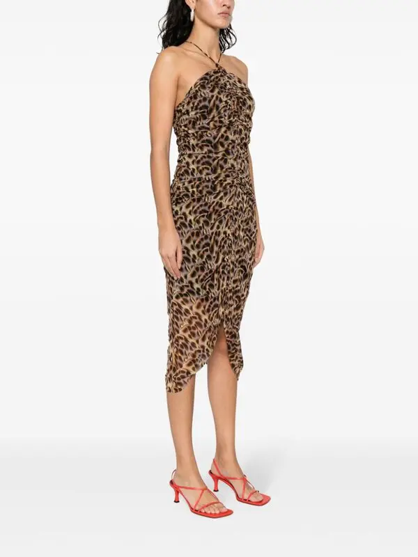 MARANT ETOILE Valdi Leopard-print Midi Dress