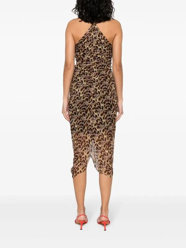 MARANT ETOILE Valdi Leopard-print Midi Dress