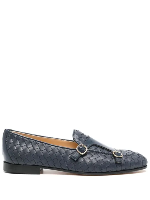 DOUCAL'S Interwoven Leather Loafers