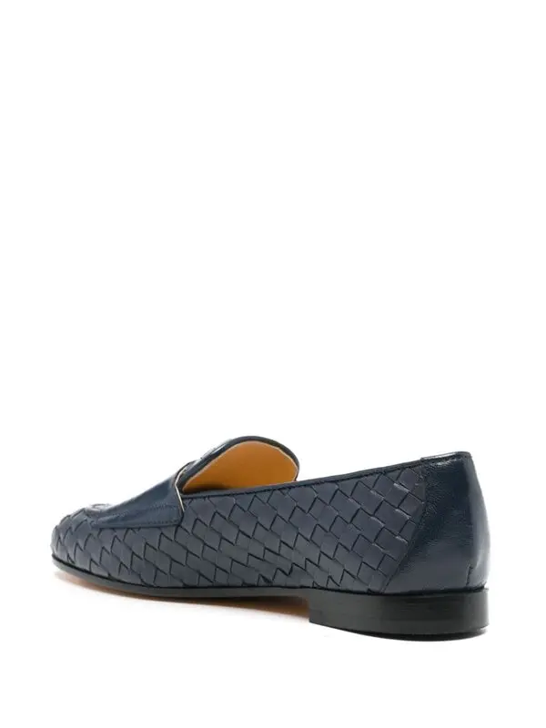 DOUCAL'S Interwoven Leather Loafers