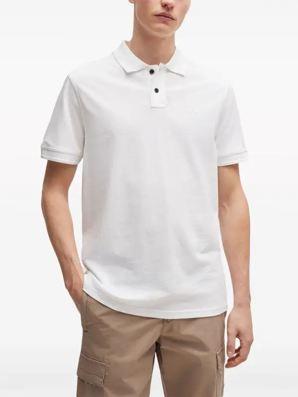 BOSS Logo-print Cotton Polo Shirt